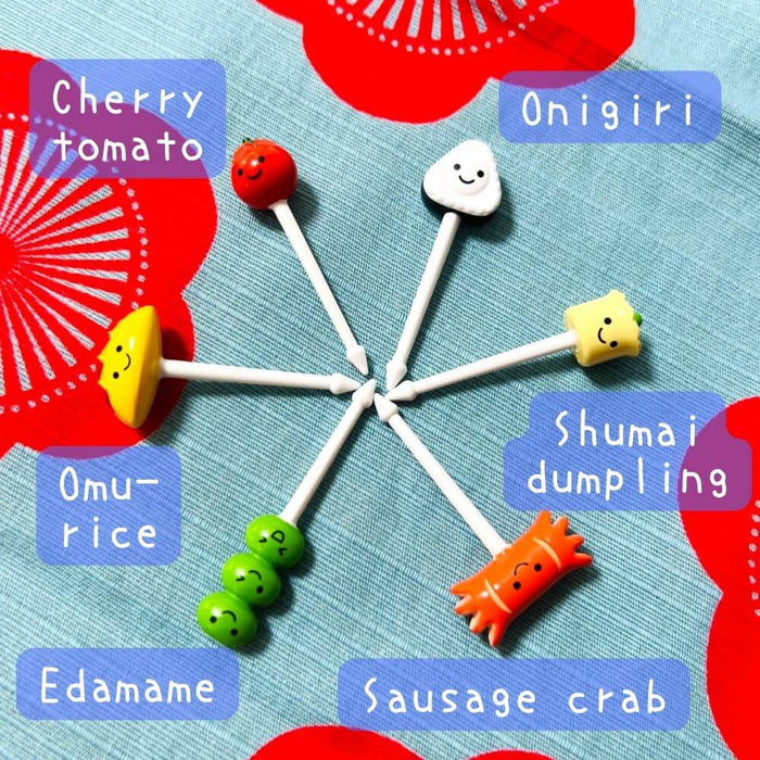 6 piece food picks set | Bento side dish shapes