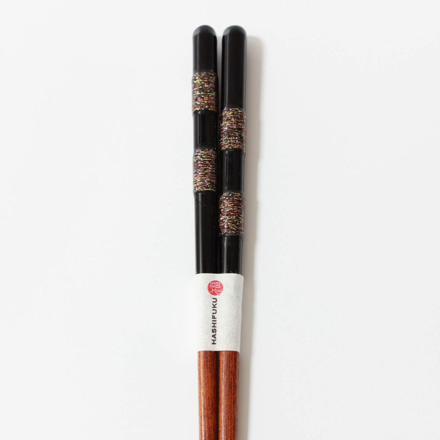 Wakasa nuri chopsticks | Colourful string patterned handles