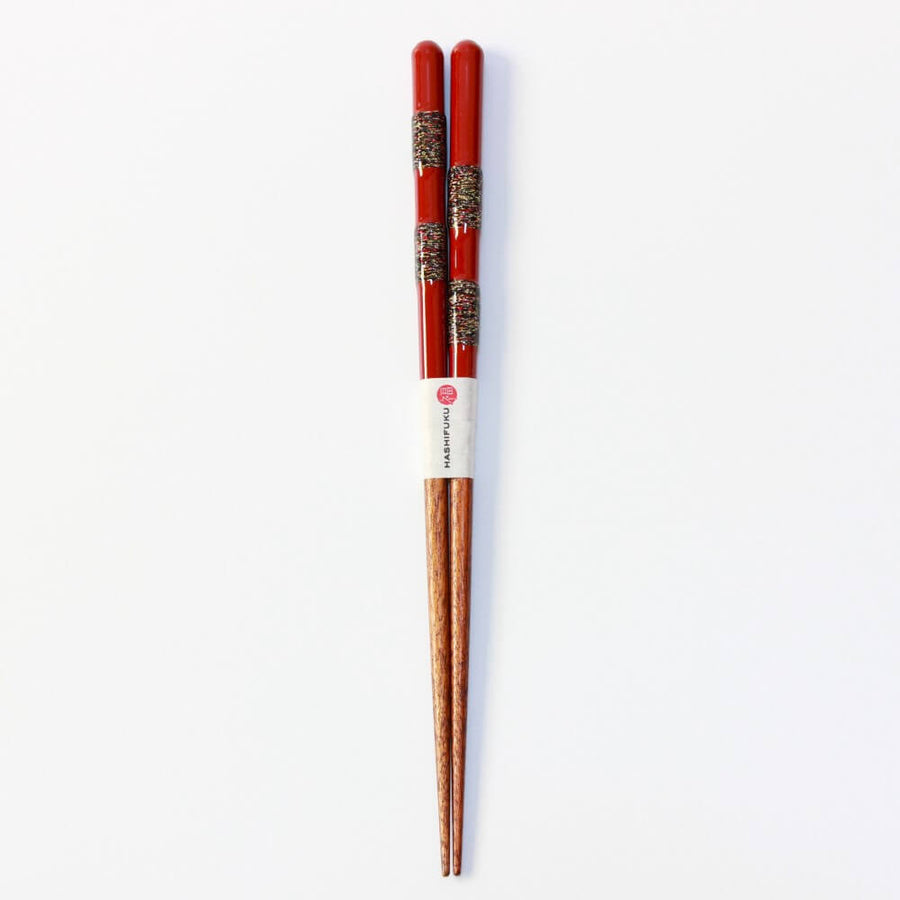 Wakasa nuri chopsticks | Colourful string patterned handles