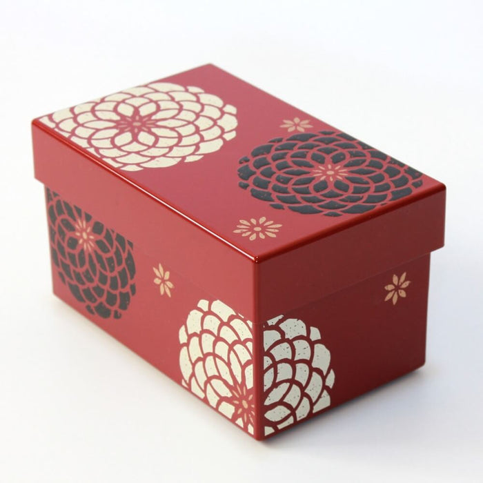 Red and chrysanthemum themed bento box set | Made in Japan