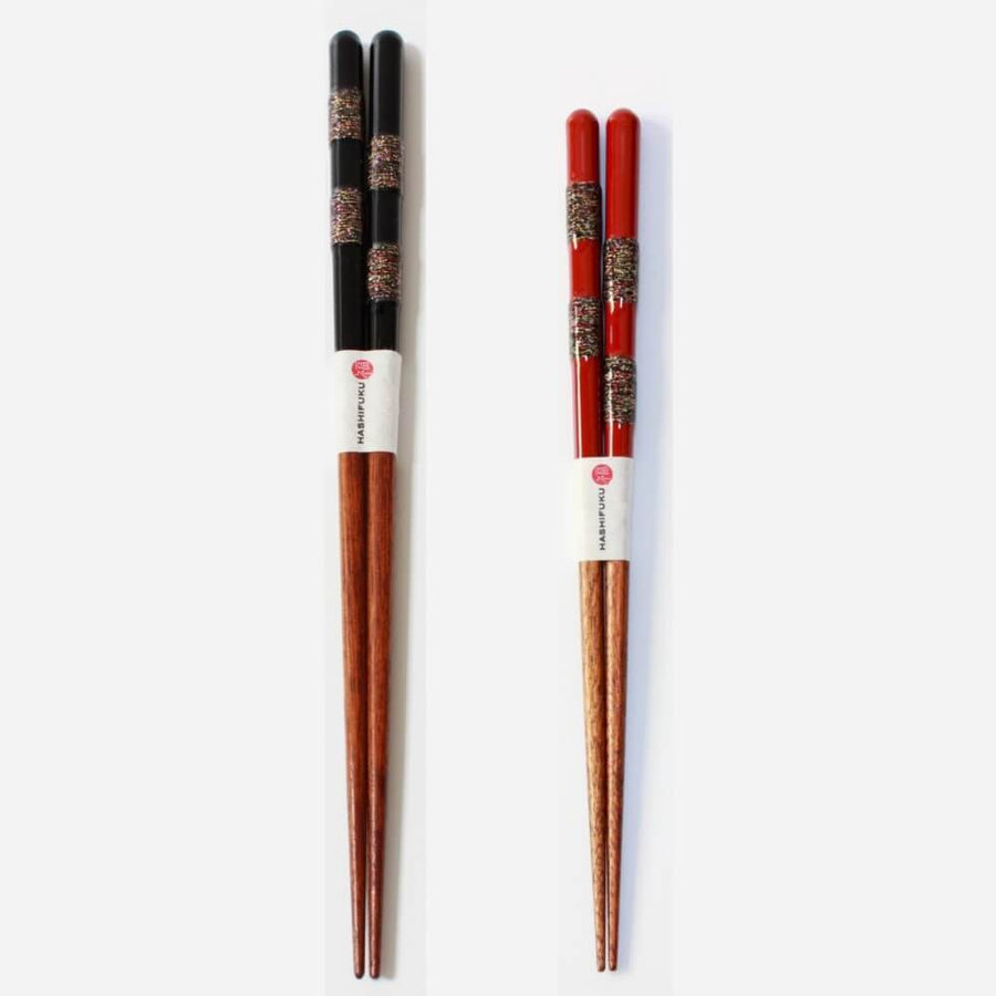 Wakasa nuri chopsticks | Colourful string patterned handles