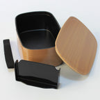 Light brown 1 tier bento box | Cypress wood colour tone