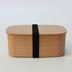 Light brown 1 tier bento box | Cypress wood colour tone