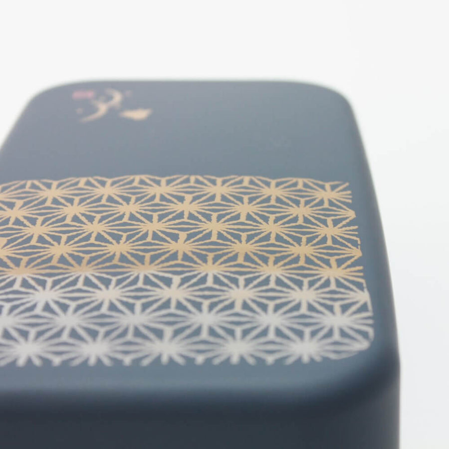 Asanoha design 2 tier 950ml bento box | Blue | Made in Japan