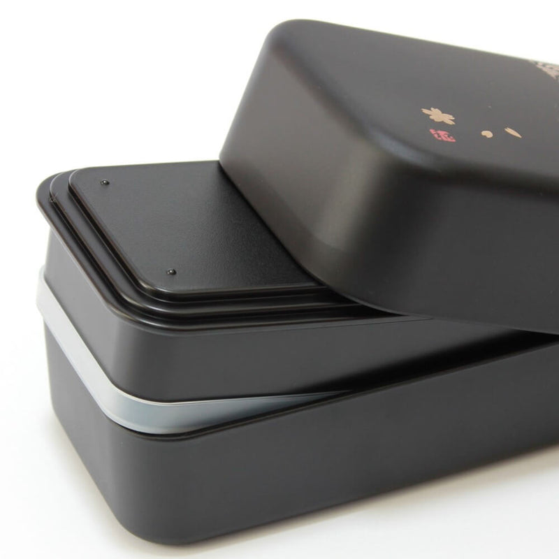 Seigaiha patterned 2 tier bento box | Made in Japan